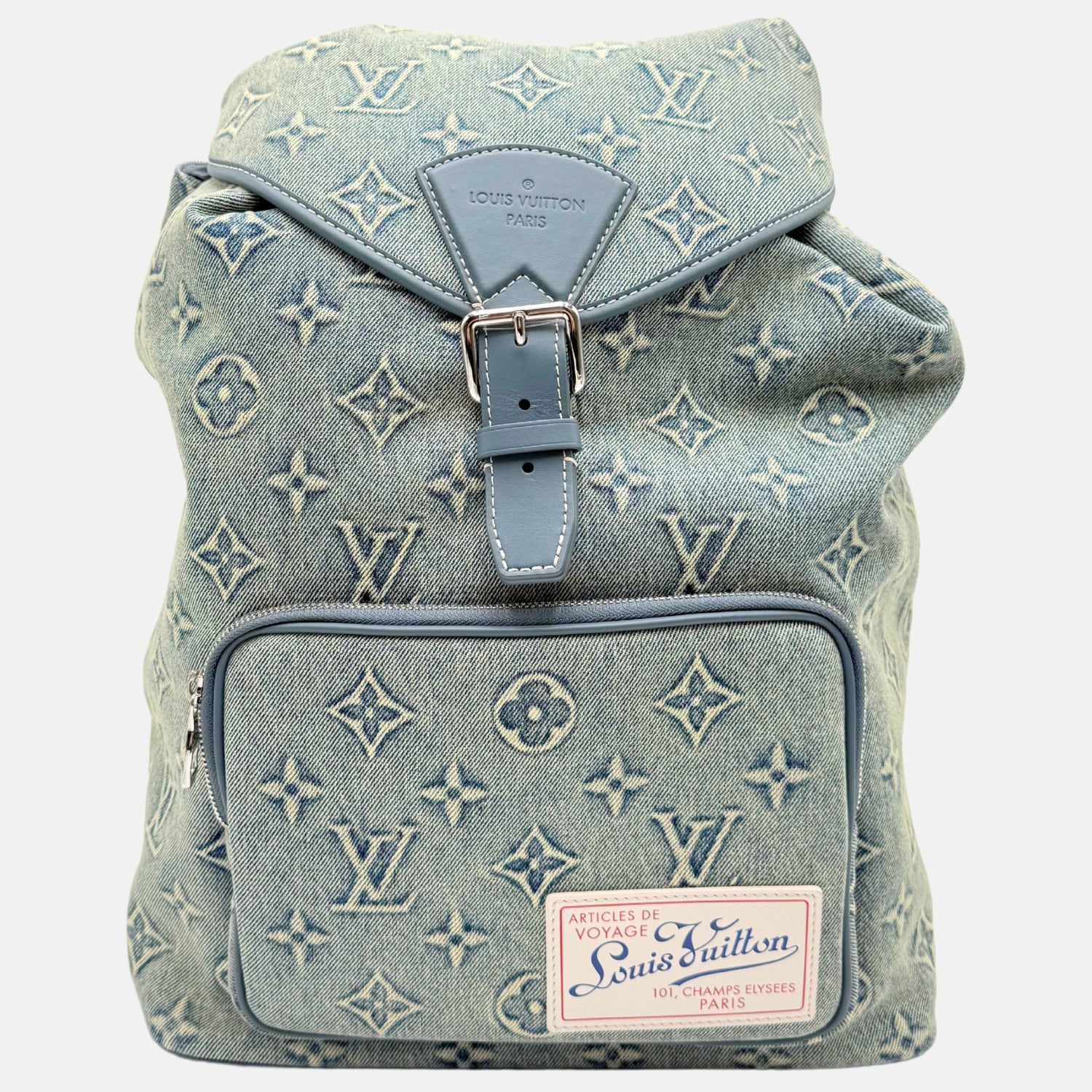 Louis Vuitton Montsouris Backpack Washed Monogram Denim